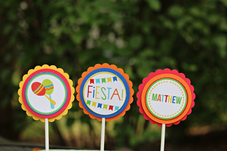 FIESTA BIRTHDAY DECORATIONS Fiesta Favor Tags Fiesta Party | Etsy