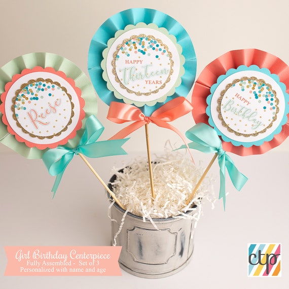 Centerpieces, Table Centerpiece, Birthday Decorations, Girl Teen ...