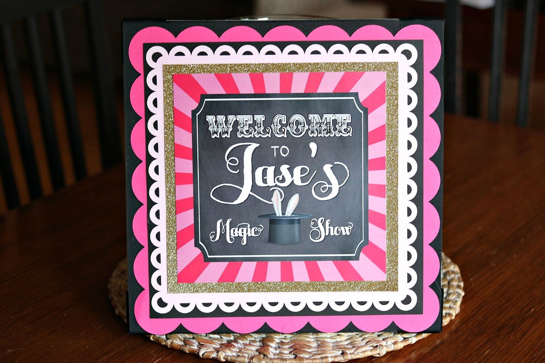 GIRL MAGIC BIRTHDAY Party Decorations, Magic Party Welcome Sign, Magic ...