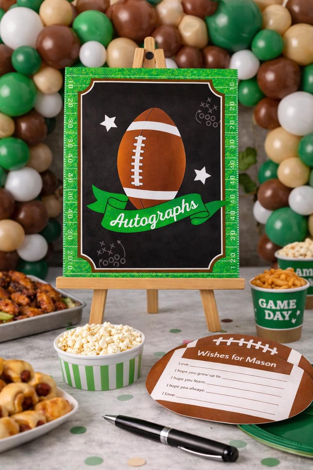 Autographs Sign for Football Celebration - 15 Sign Options, 7 Size ...