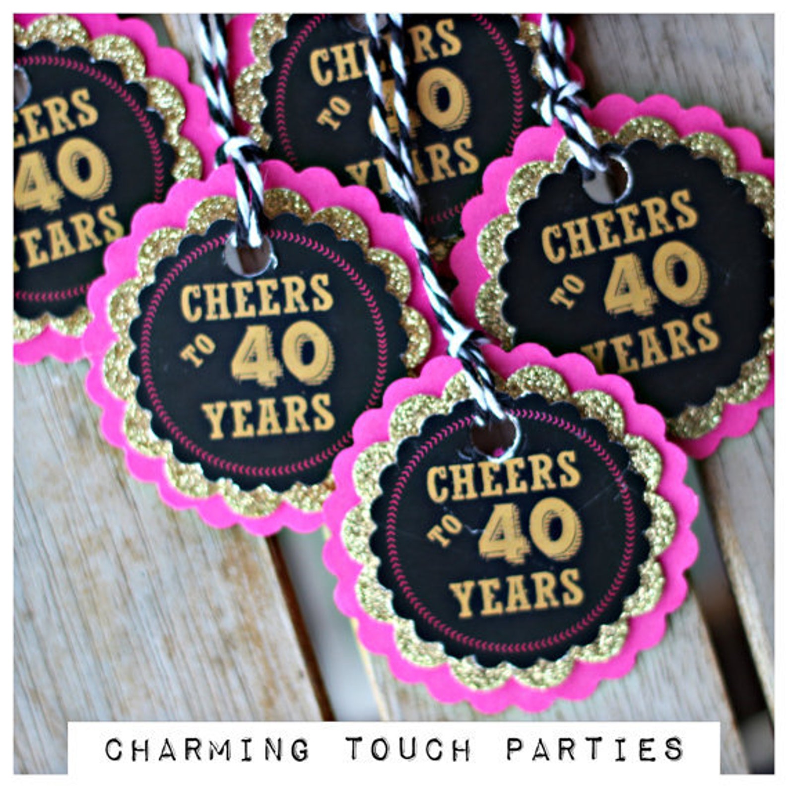 FORTY AND FABULOUS 40 and Fabulous Favor Tags 40th Party - Etsy