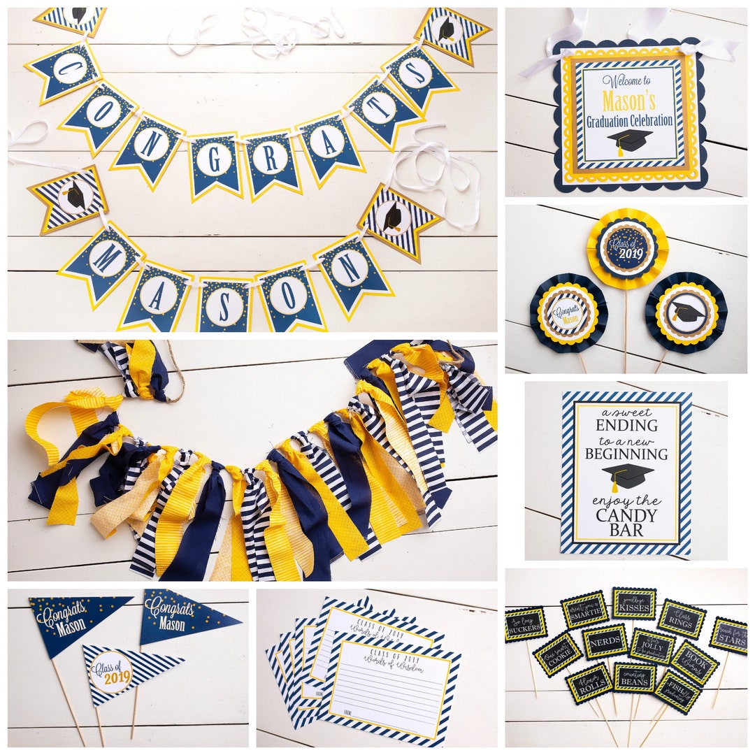 Graduation Party Full Décor Package, Fully Assembled, Ready to Display ...