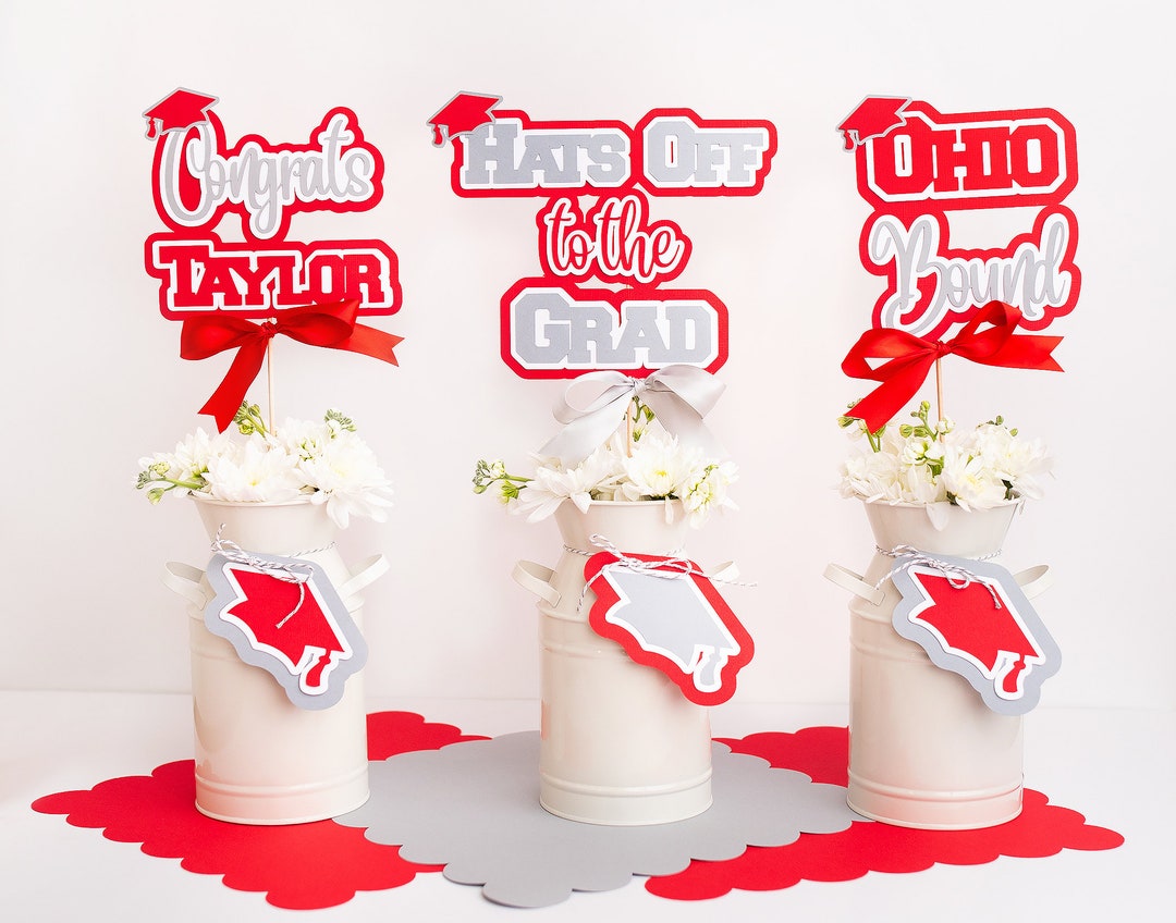 Graduation Centerpieces, Graduation Table Decor, Graduation Party ...