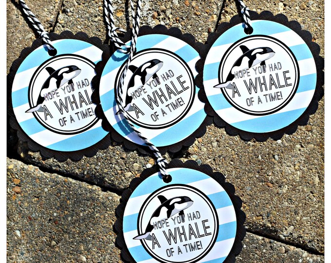 ORCA WHALE BIRTHDAY Party Favor Tags Boy Killer Whale - Etsy