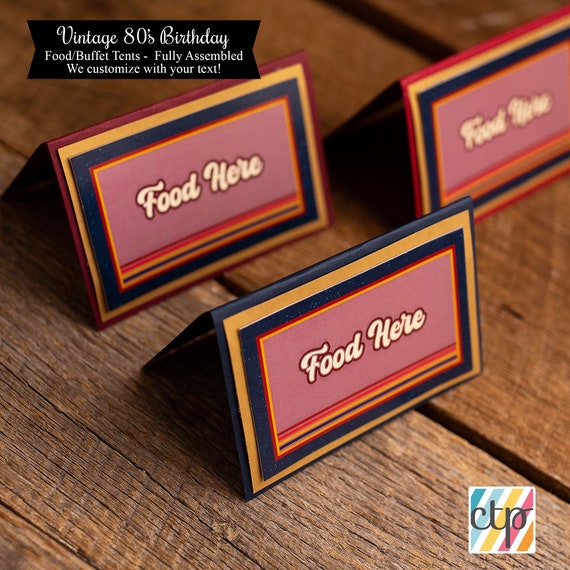 40th Birthday Party, Menu Cards, Buffet Labels, by Charming Touch ...