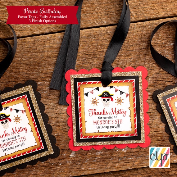 Pirate Party Decorations, Gift Tags, Thank You Tags, Birthday ...