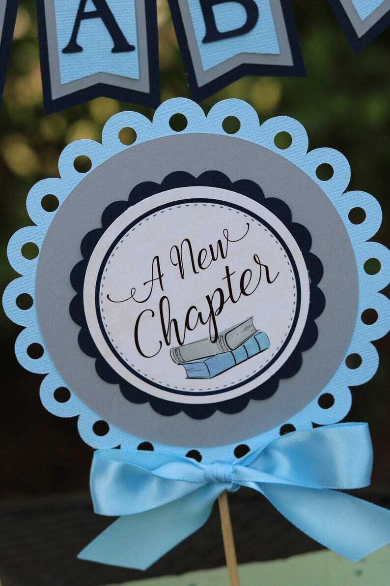 Book Baby Shower Cake Topper A New Chapter Book Themed - Etsy