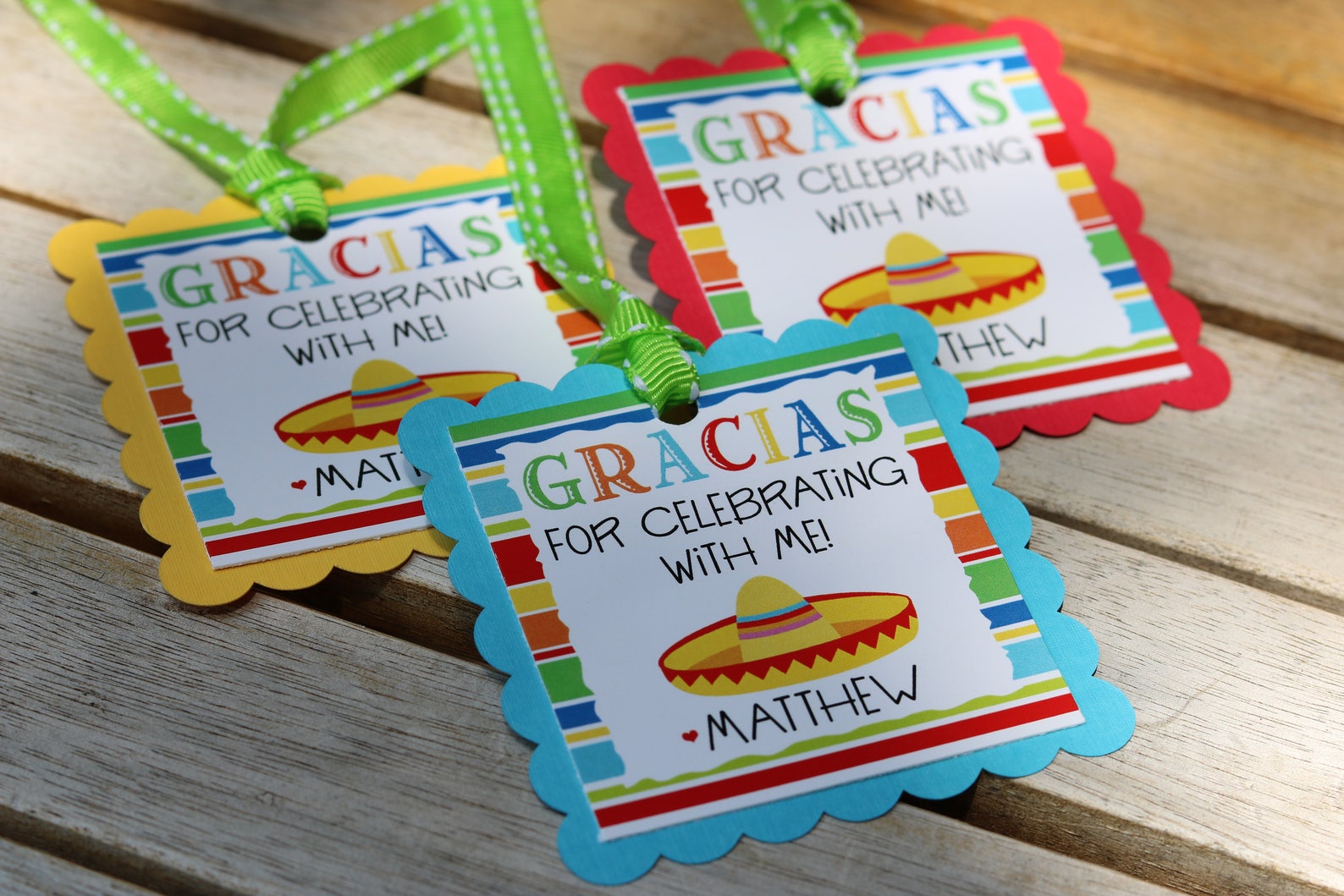 FIESTA BIRTHDAY DECORATIONS Fiesta Favor Tags Fiesta Party | Etsy