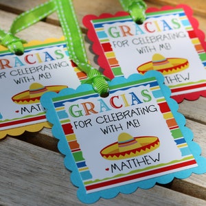FIESTA BIRTHDAY DECORATIONS, Fiesta Favor Tags, Fiesta Party Favor ...