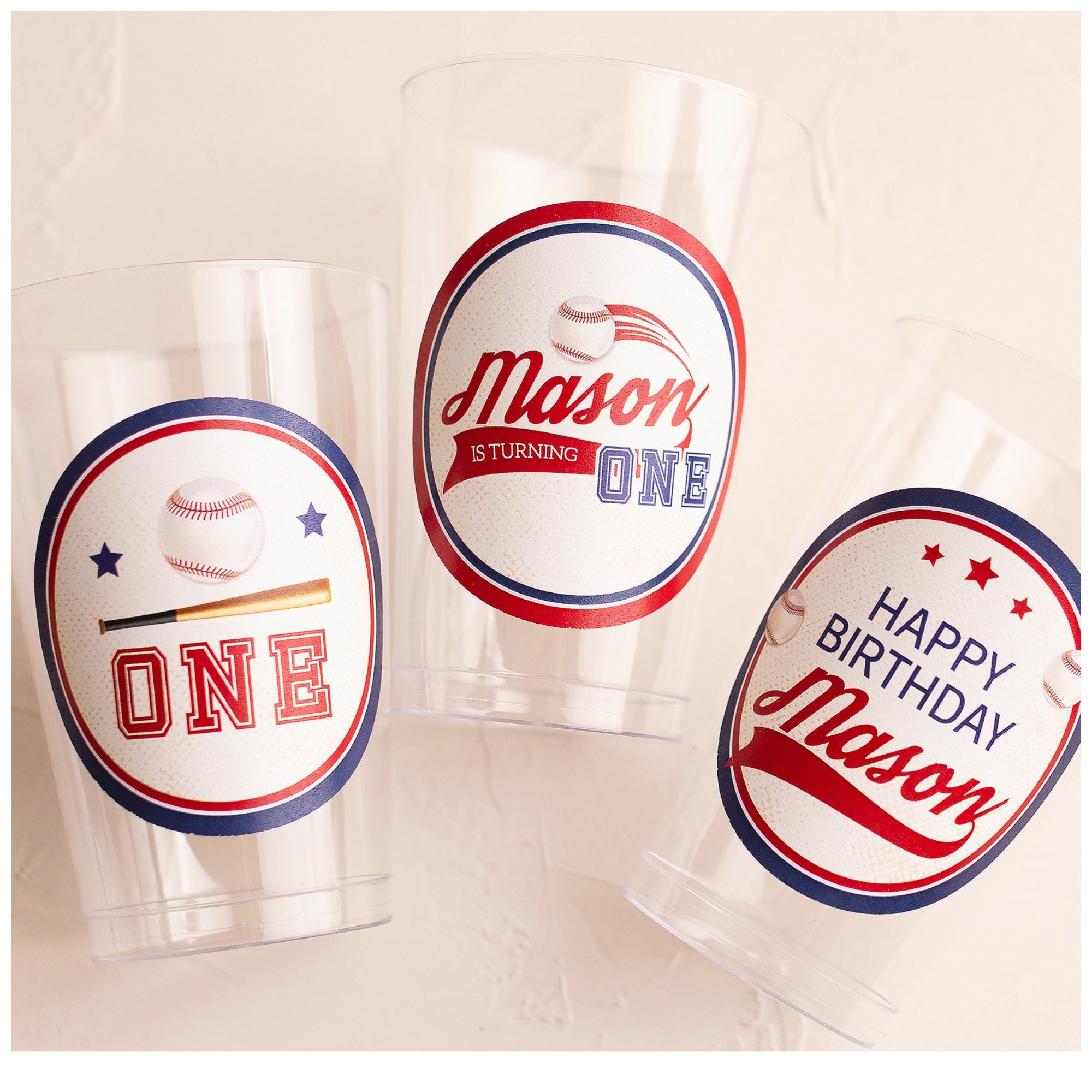 Baseball Birthday Party Cups Plastic Beverage Cups Baseball | Etsy