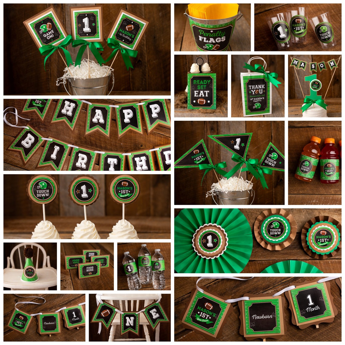 Penalty Flags, Custom Sign, Football Signs, First Birthday, Boy, - Etsy