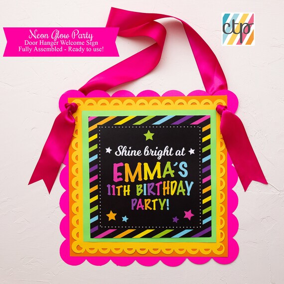 Neon Sign, Welcome Sign, Birthday Decorations, Glow in the Dark Party ...