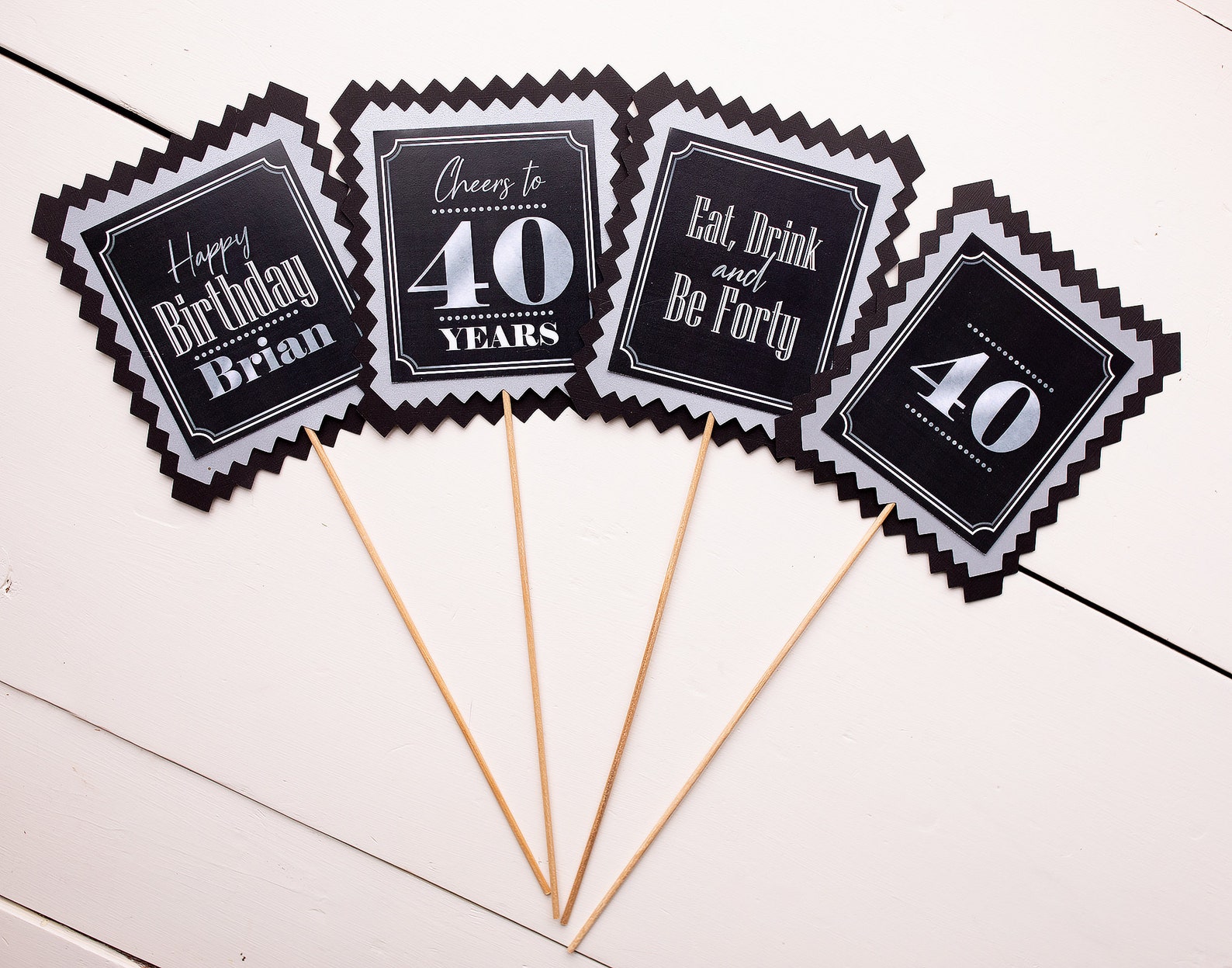 40th Birthday Party Water Bottle Labels Self Stick Milestone - Etsy