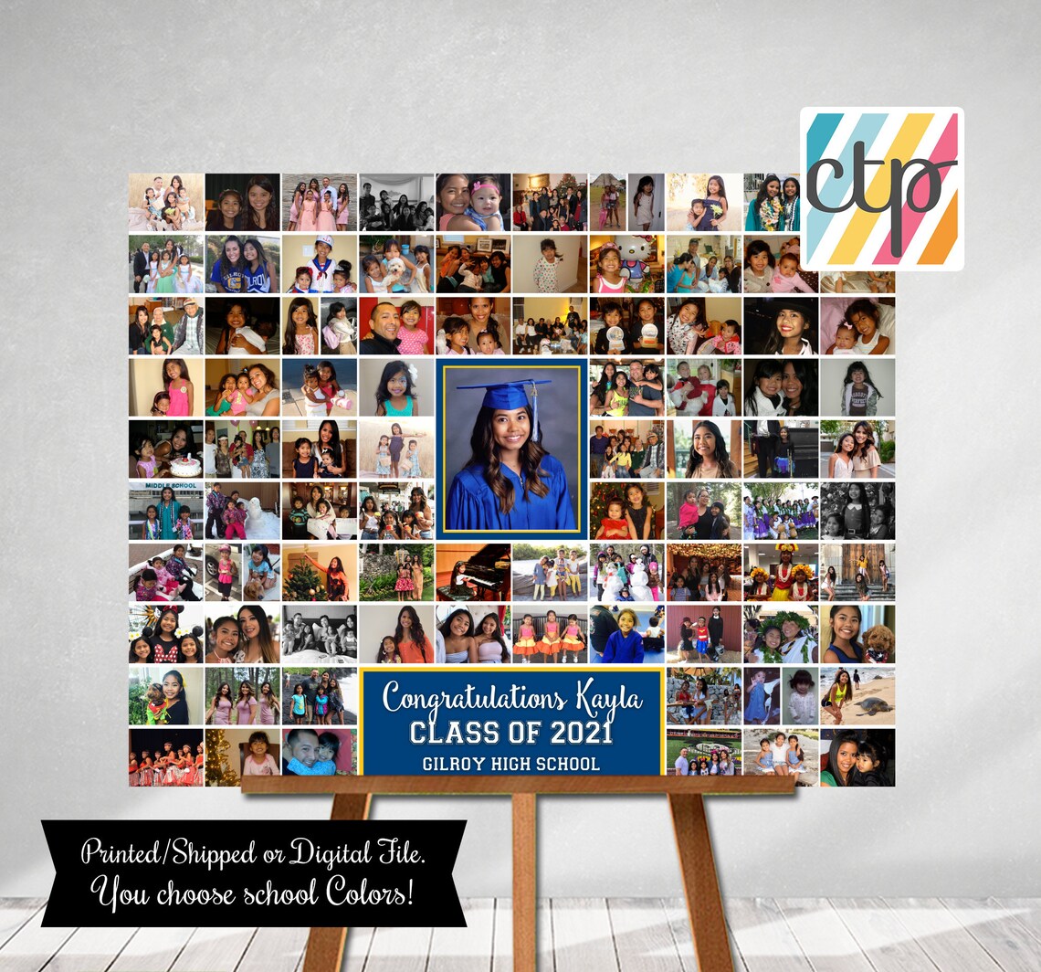 Personalized Graduation Gift Grad Photo Collage Class of - Etsy