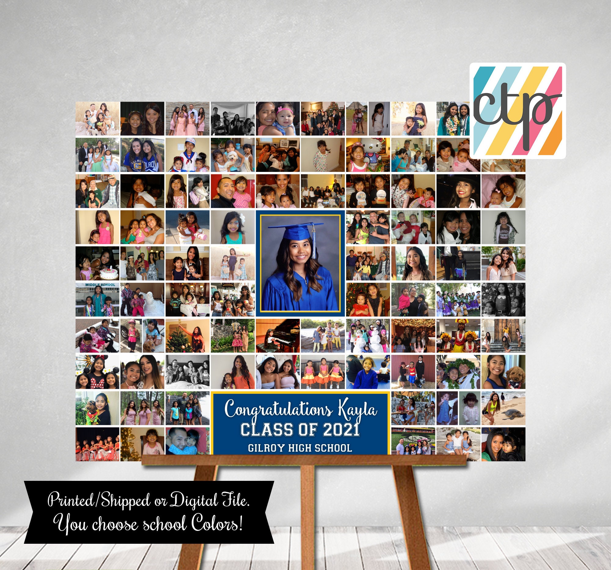 Personalized Graduation Gift Grad Photo Collage Class of | Etsy