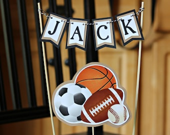 Sports Cake Topper Sports Birthday Party Decorations - Etsy