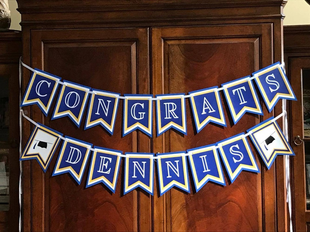 Graduation Party Decorations, Personalized Graduation Banner, Custom ...
