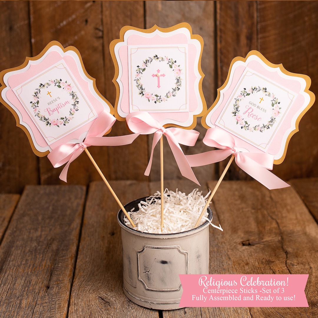 Cross Centerpiece Centerpieces Baptism Decorations Baptism - Etsy