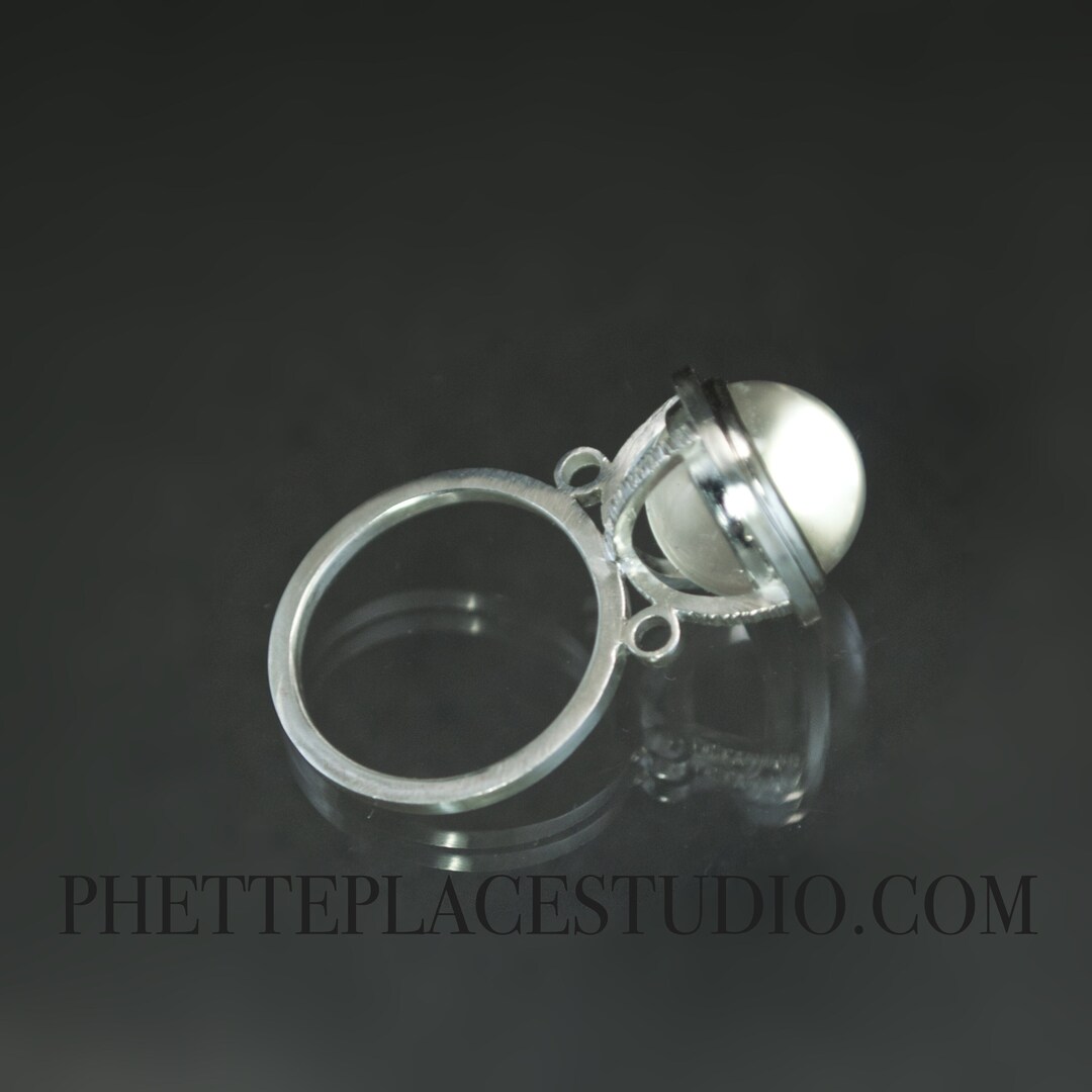 Pools of Light Fob Ring in Sterling Silver and Quartz, Made to Order - Etsy