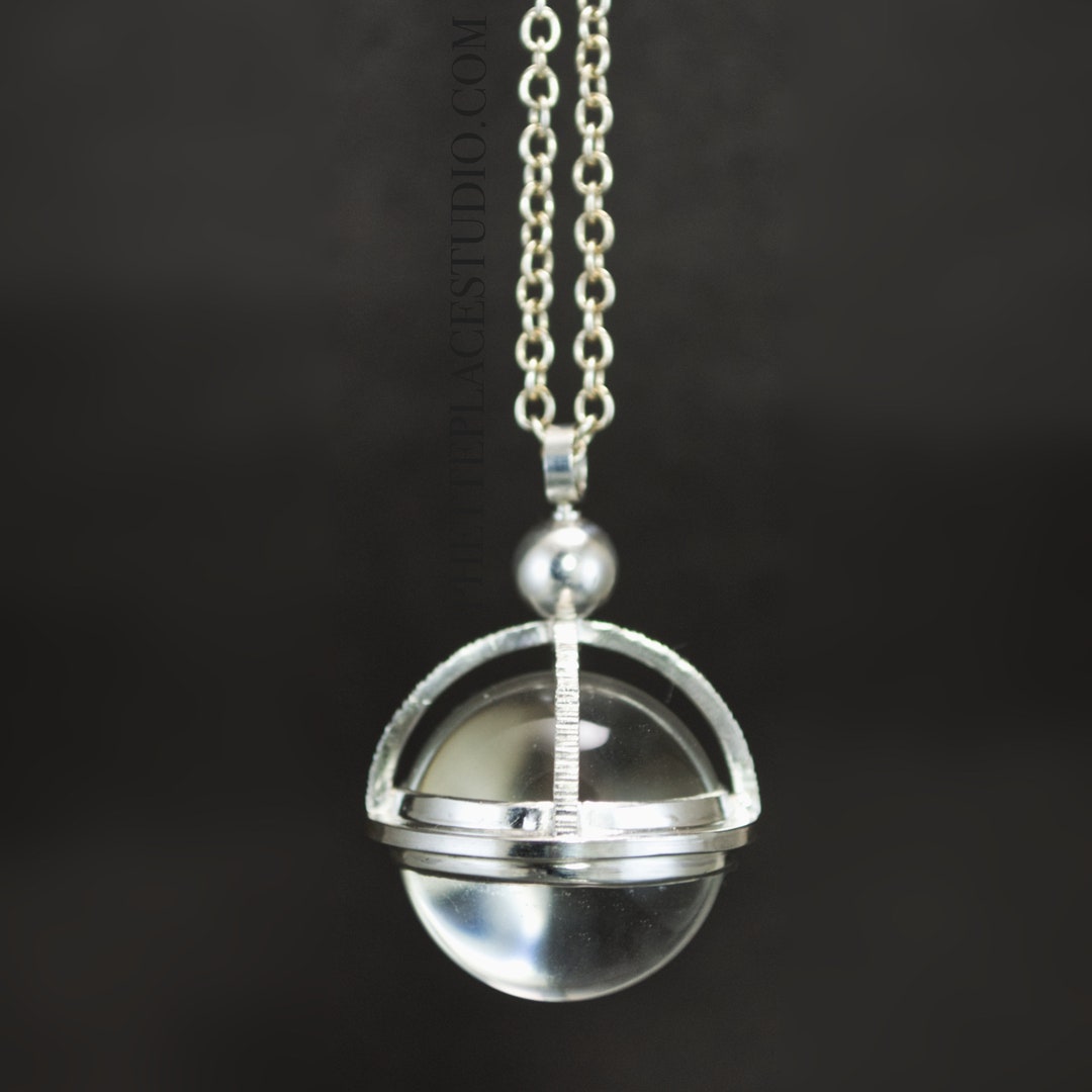 Quartz Fob Pendant in Sterling Silver - Etsy