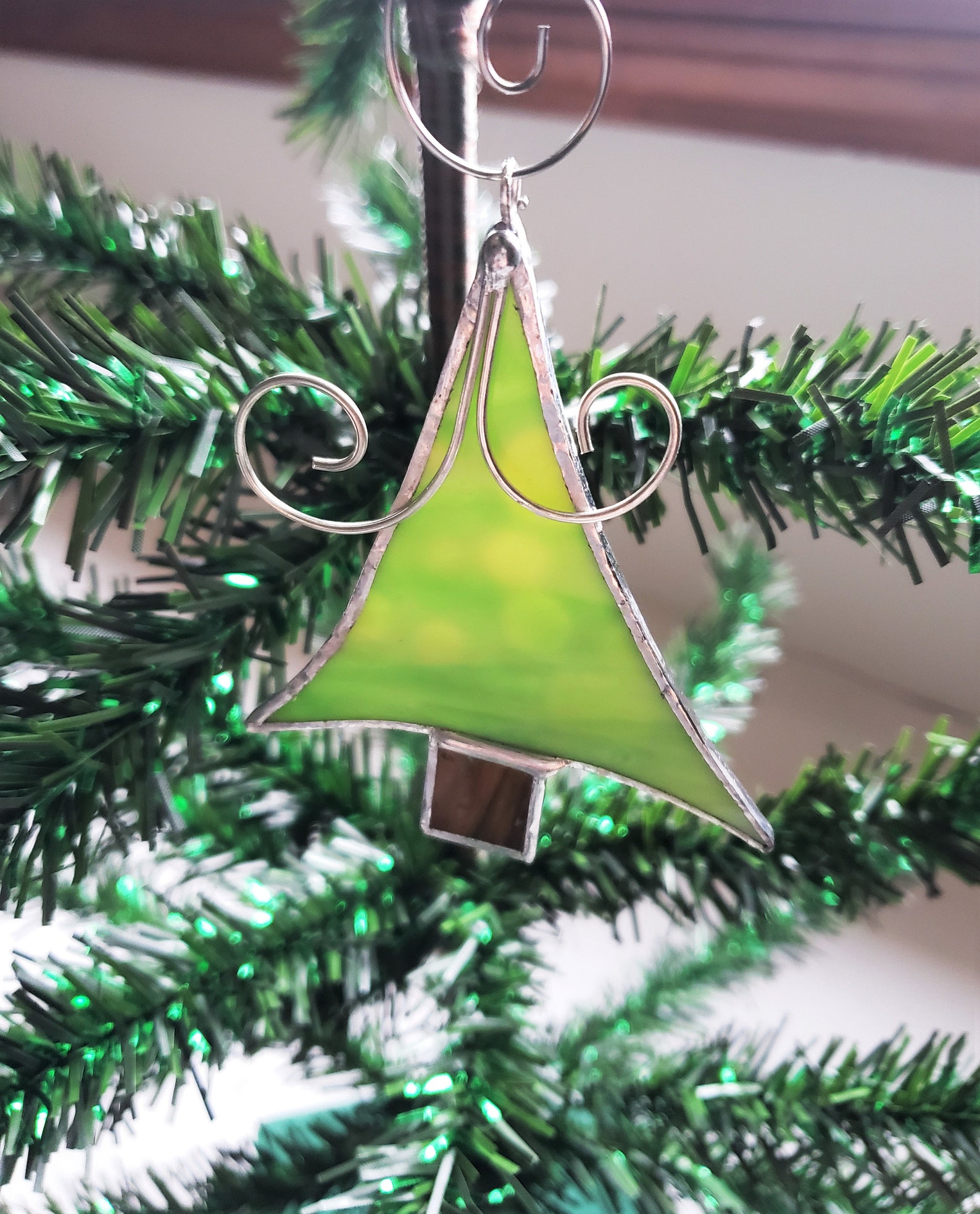 Funky Christmas Tree Abstract Ornament Stained Glass Tree - Etsy