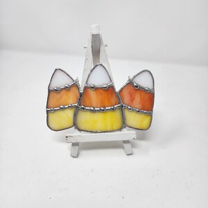 Unique Stained Glass Candy Corn Art Halloween Suncatcher, Gift Under 40 ...