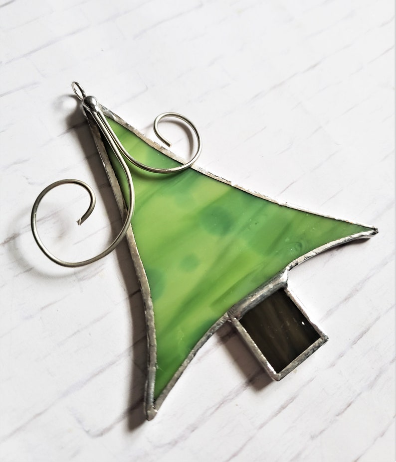 Funky Christmas Tree Abstract Ornament Stained Glass Tree - Etsy