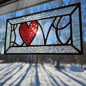 Stained Glass Love Glass Picture, Beautiful Glass Art Colorful Glass ...