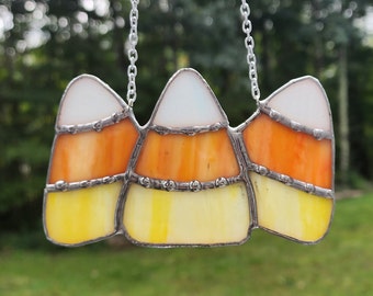 Stained Glass Candy Corn Suncatcher - Etsy