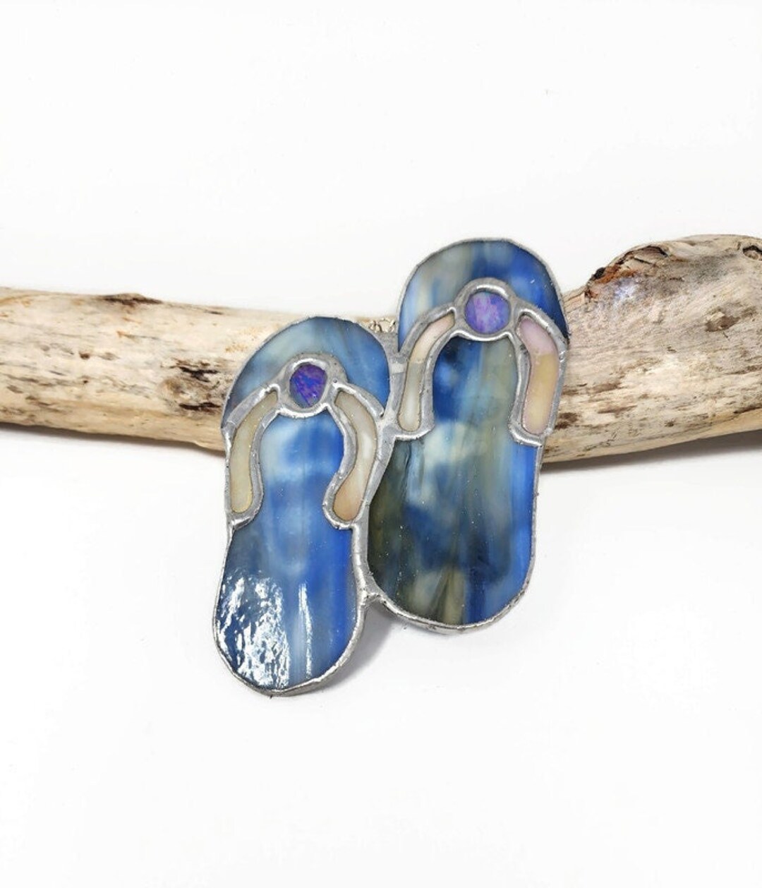 Unique Stained Glass Flip Flops Art Unique Beachy Gift Idea - Etsy