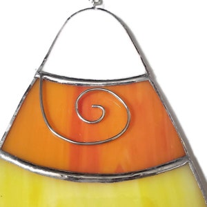 Unique Stained Glass Candy Corn Art Halloween Suncatcher Gift | Etsy