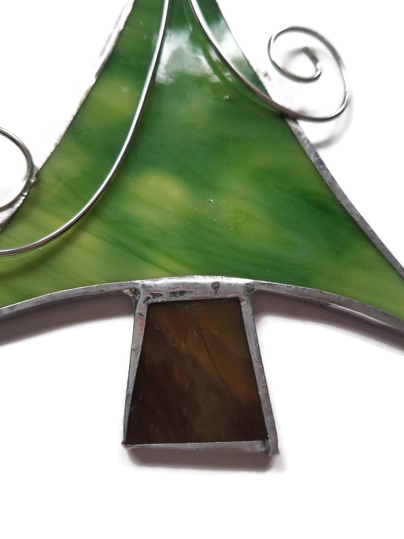 Funky Christmas Tree Abstract Ornament Stained Glass Tree | Etsy