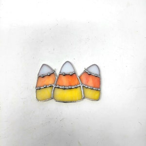 Unique Stained Glass Candy Corn Art Halloween Suncatcher, Gift Under 40 ...