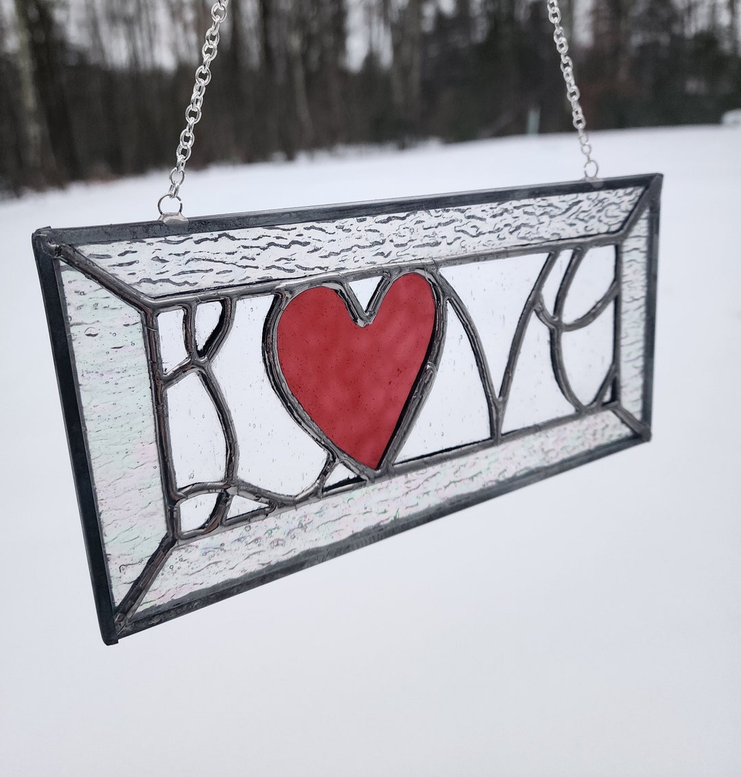 Stained Glass Love Glass Picture, Beautiful Glass Art Colorful Glass ...