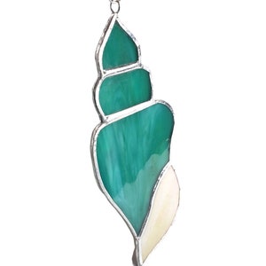Unique Stained Glass Conch Shell Ornament, Seashell Suncatcher and Sea ...