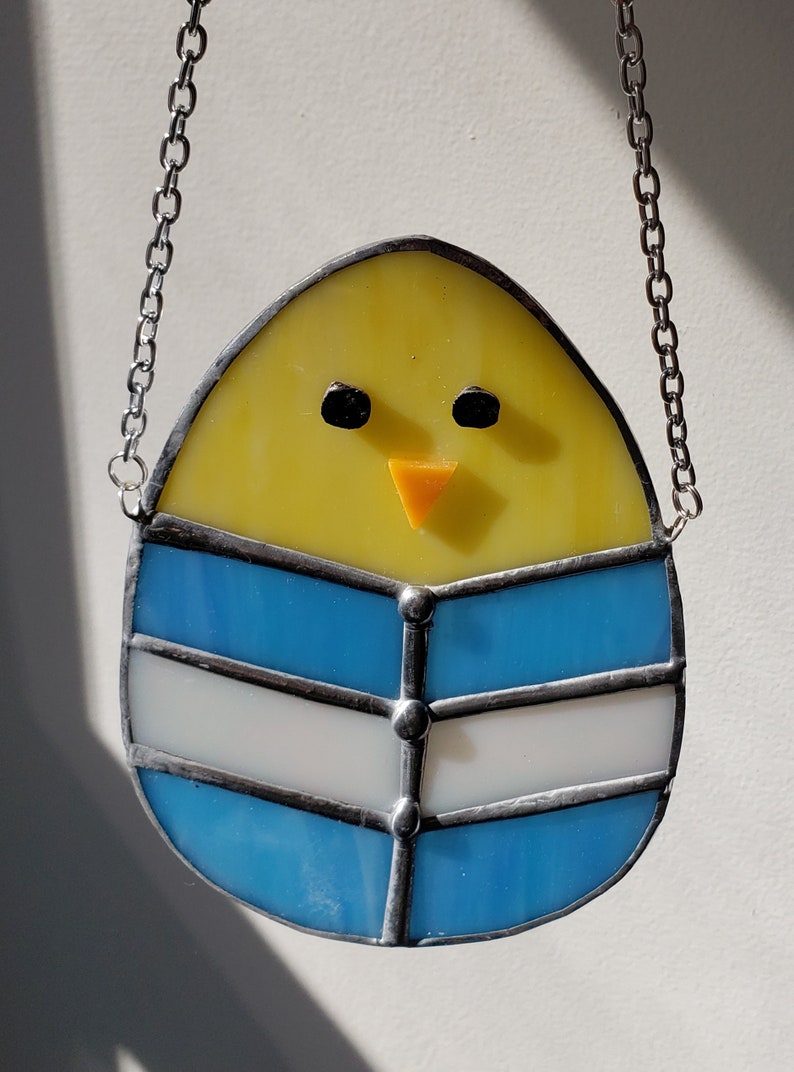 Unique Stained Glass Baby Chick and Egg Window Suncatchercute - Etsy