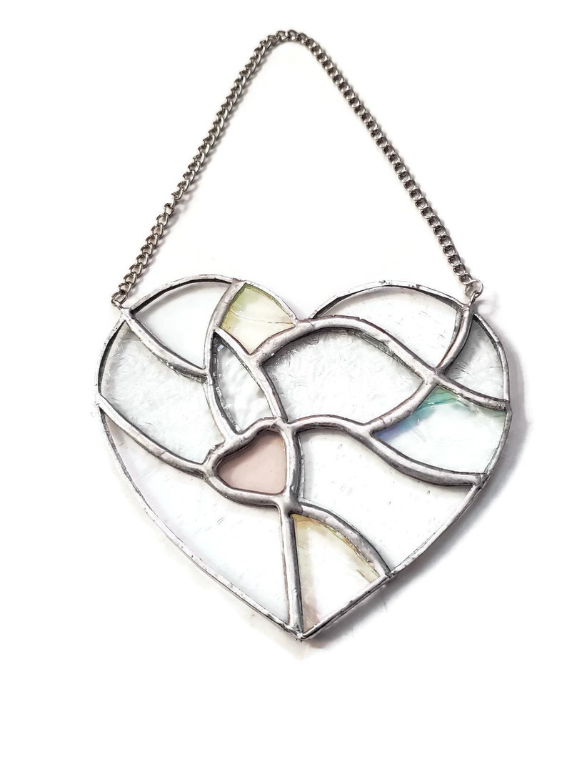 Unique Stained Glass Heart Inside a Heart Suncatcher Love - Etsy