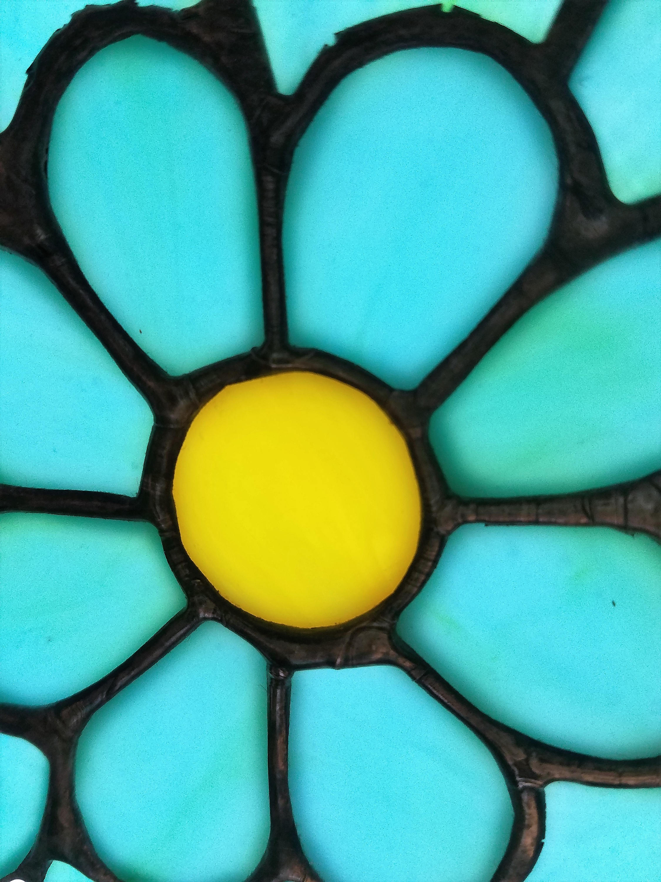 Stained Glass Daisy Ornament Peaceful Artwork Stained Glass | Etsy