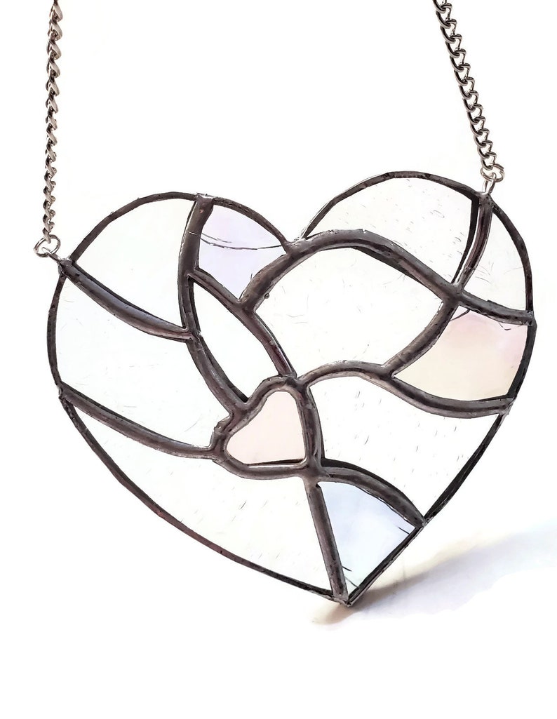 Unique Stained Glass Heart Inside a Heart Suncatcher Love - Etsy
