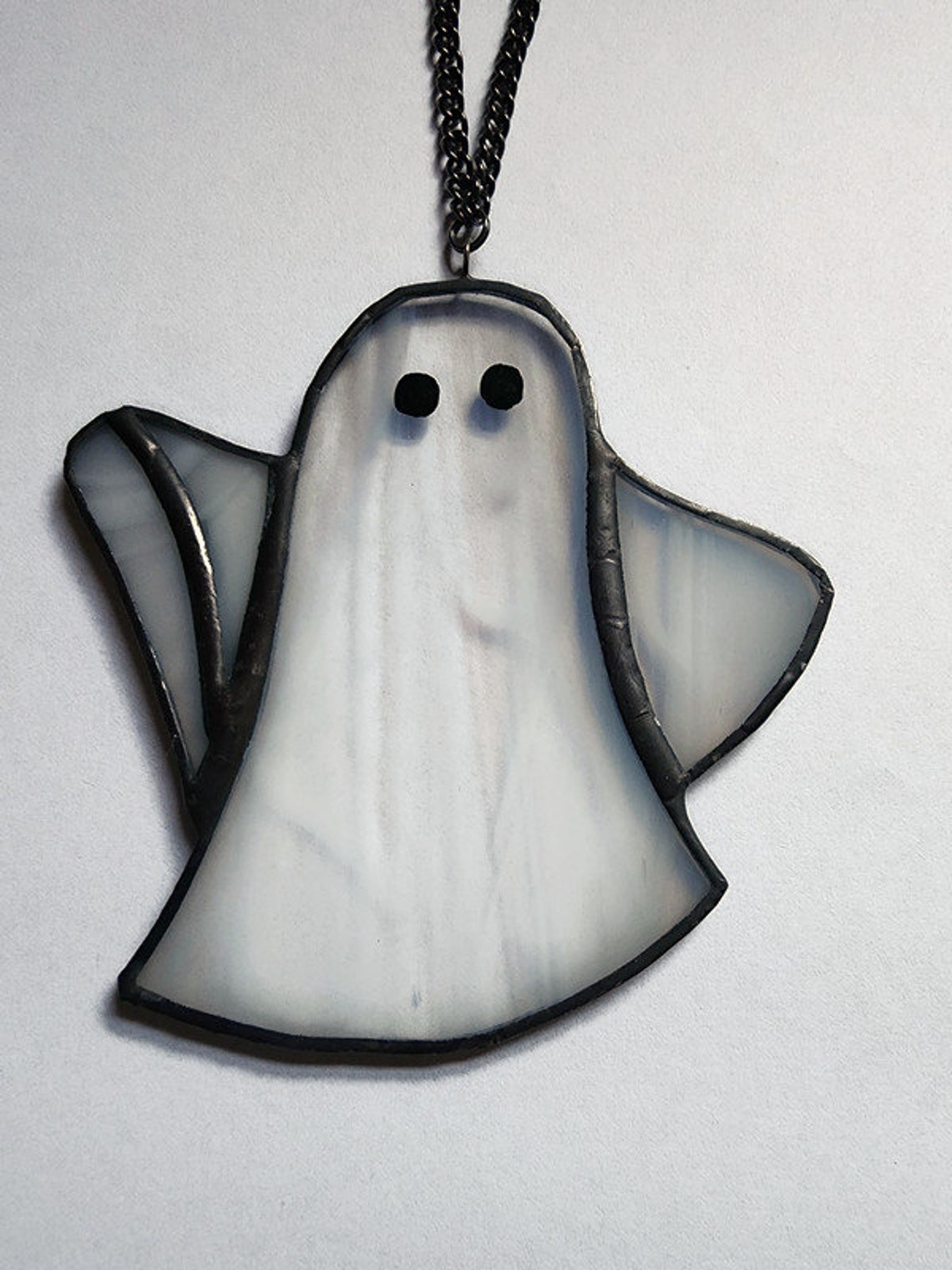 Unique Stained Glass Spooky White Ghost Ornament Halloween - Etsy