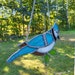 Unique Stained Glass Blue Jay Suncatcher,decorative Glass Art Blue Jay ...