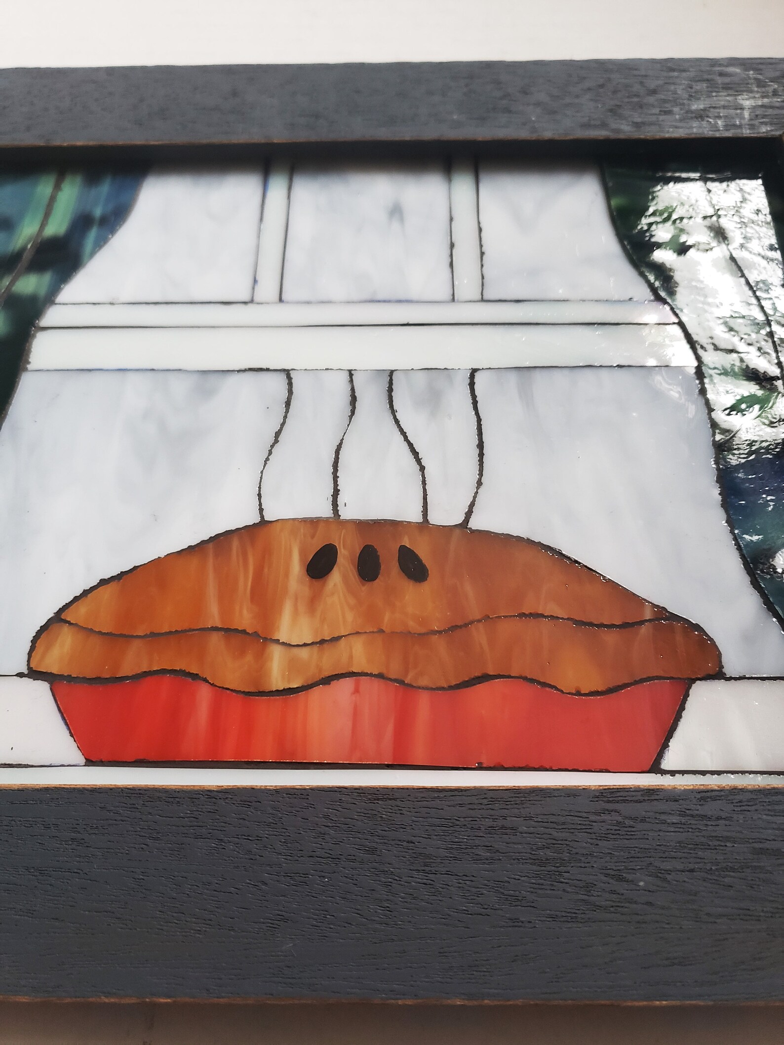 Unique Stained Glass Pie in a Window Mosaic Window Art - Etsy