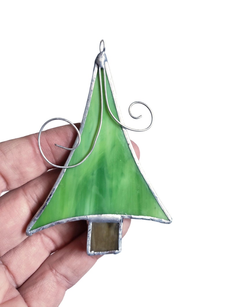 Funky Christmas Tree Abstract Ornament Stained Glass Tree - Etsy