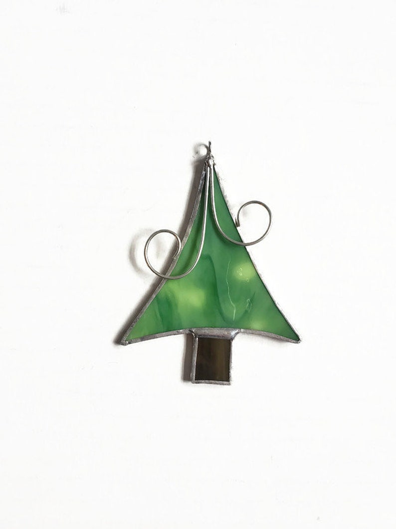 Funky Christmas Tree Abstract Ornament Stained Glass Tree - Etsy