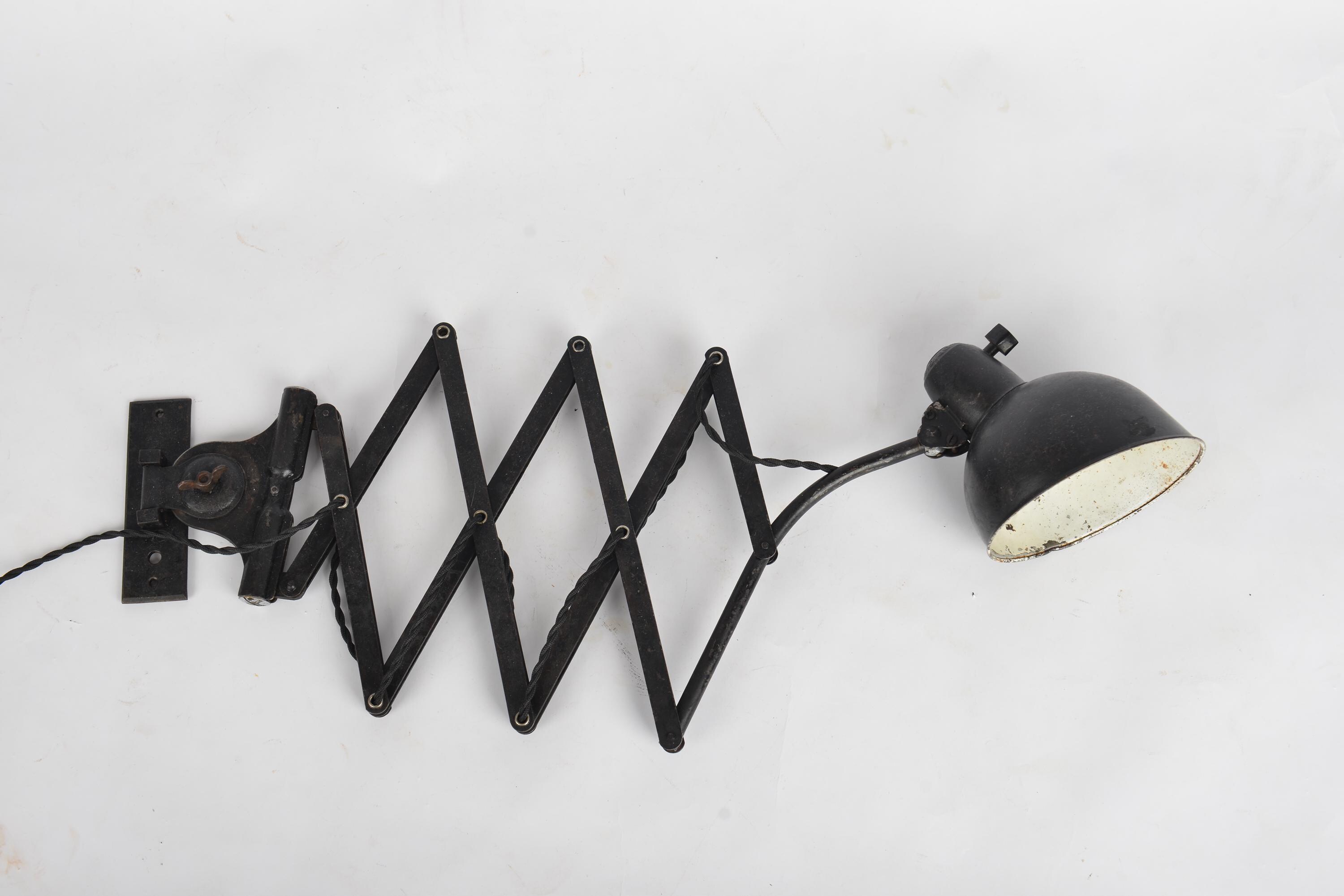 Bauhaus Scissor Wall Lamp by Kaiser Idell #6614, 1930s Adjustable Lamp ...