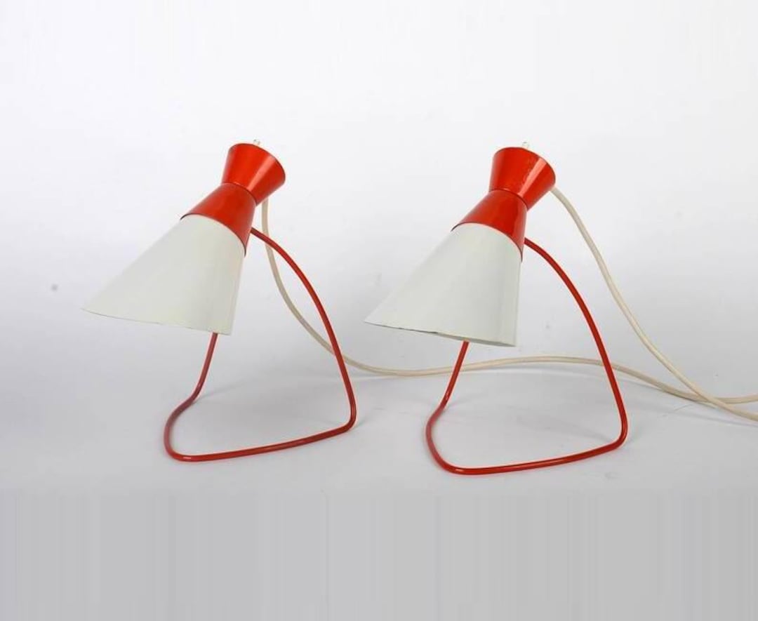 Mid Century Desk Lamp Set by Josef Hurka Napako Industrial Lamps ...
