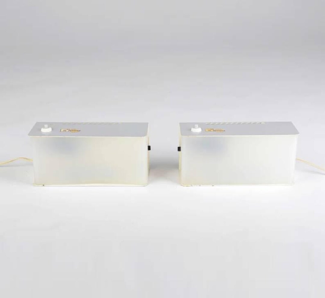 Mid-century Wall Lamp Pair 1960s Modernist Lamps Vintage Atomic Age ...