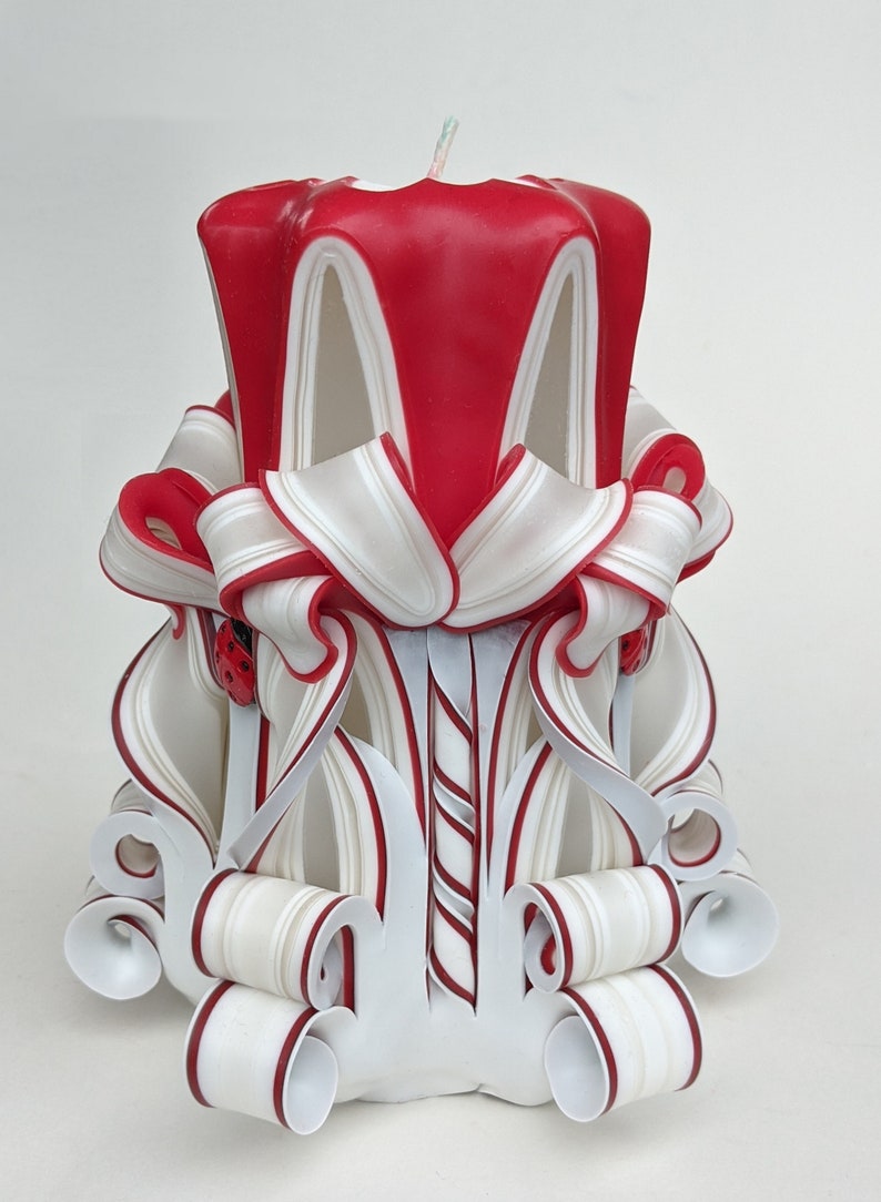 Hand-carved Ladybug Candle Set | Etsy