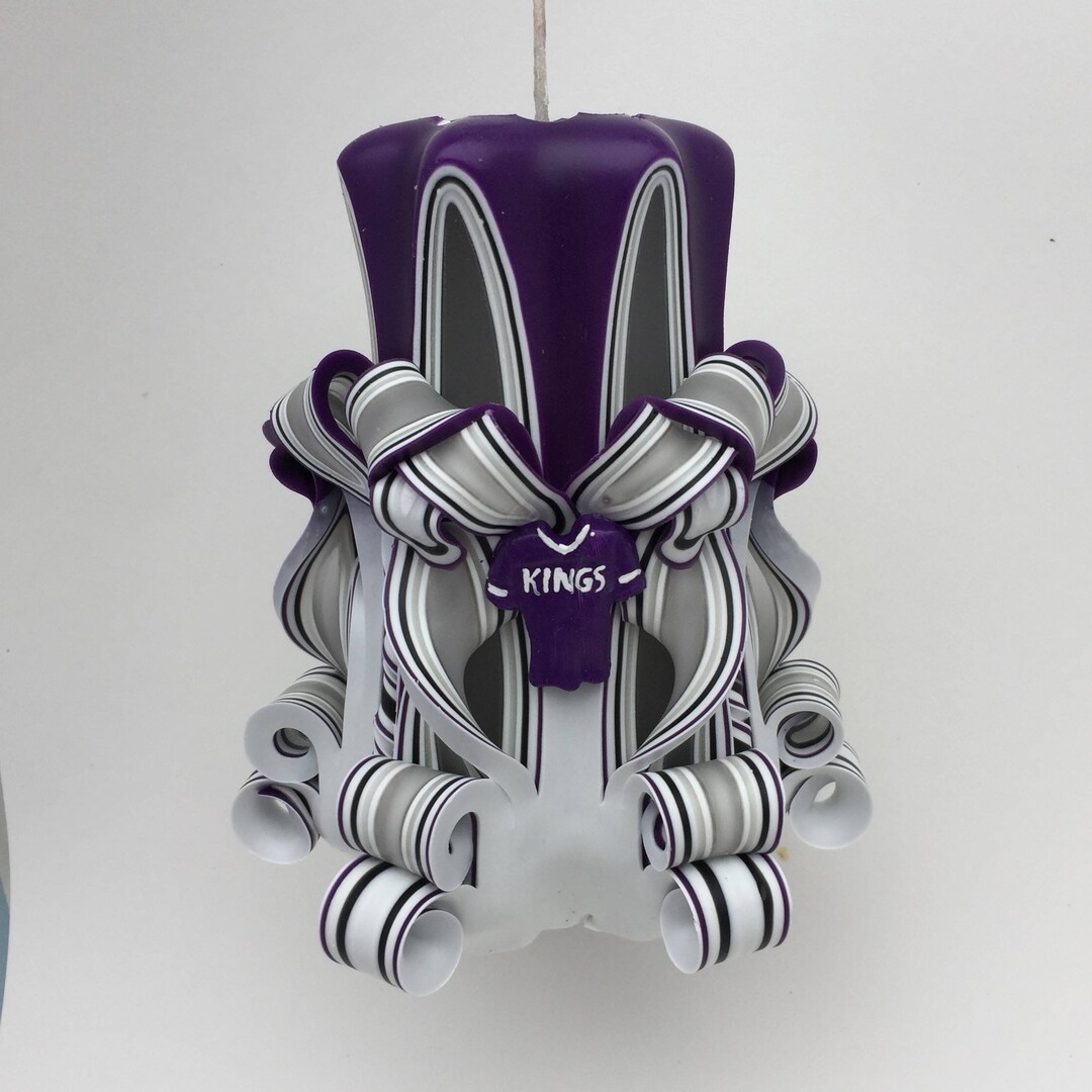 Sacramento Kings Inspired Carved Pillar Candle - 5 Inch - Etsy