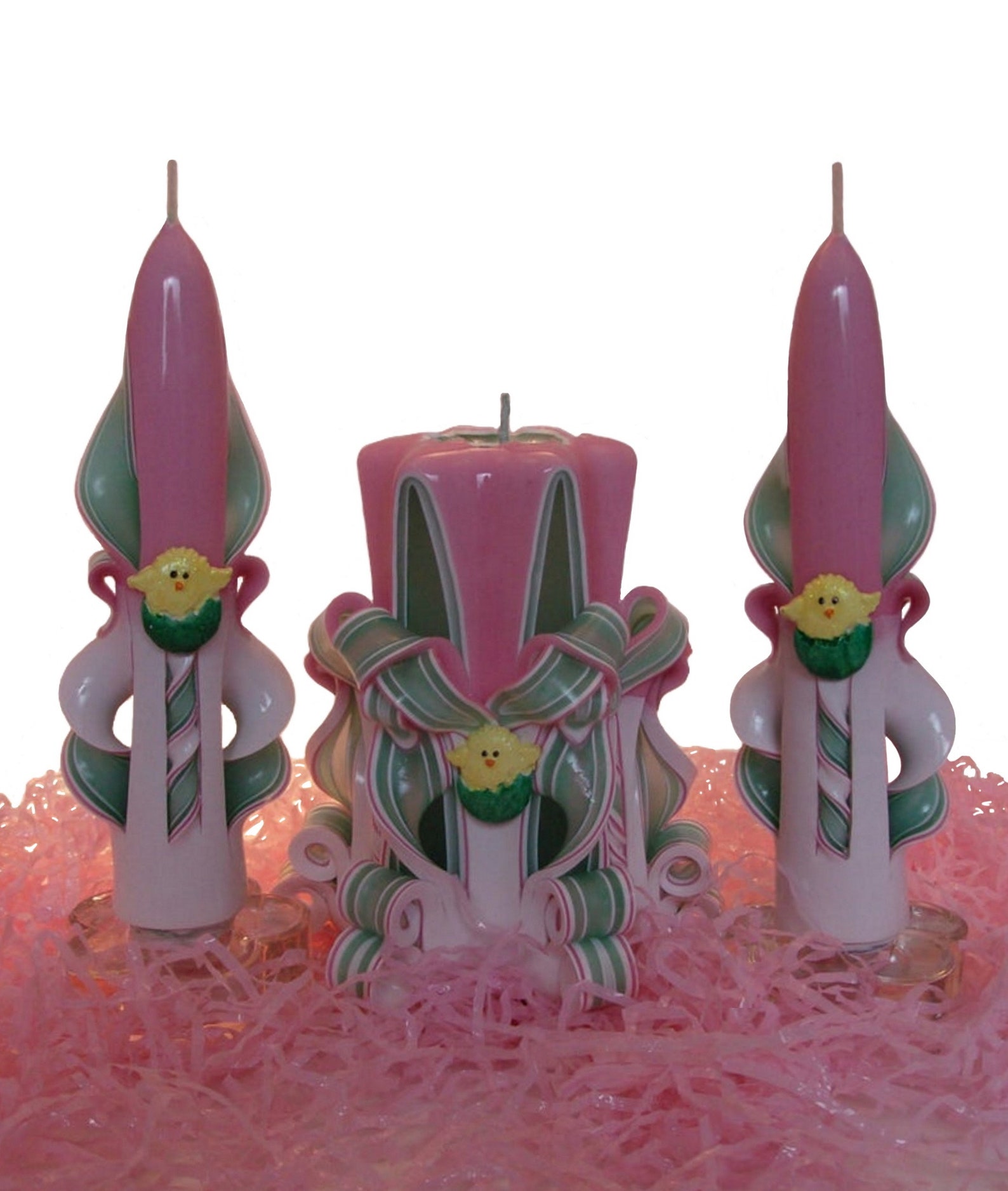 Easter Chick Candle Set - Etsy